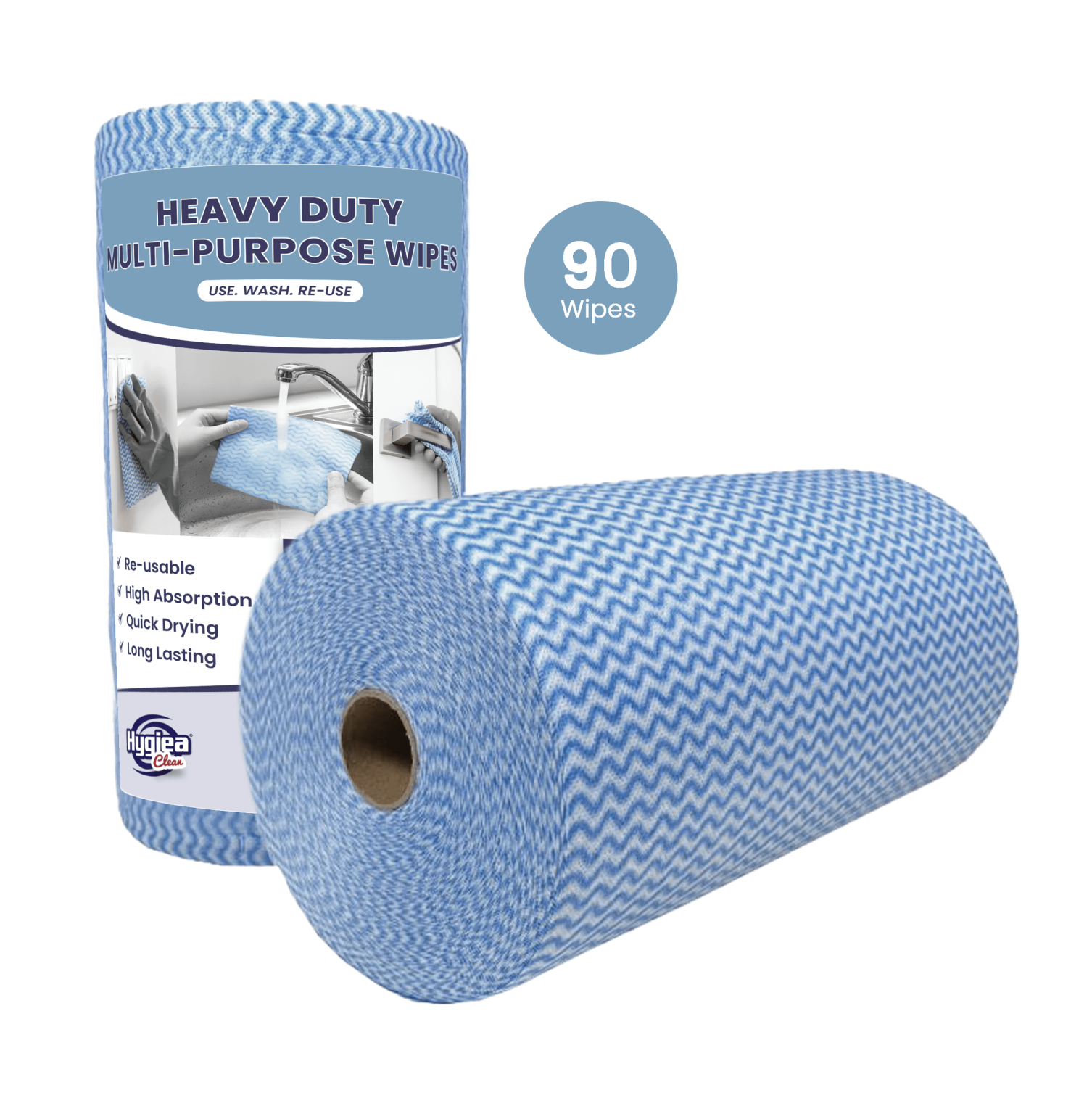 Heavy Duty Multi-Purpose Wipes (90 wipes/roll) - Advance Clean