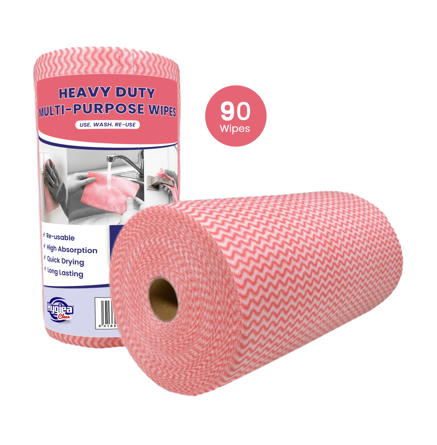 Heavy Duty Multi-Purpose Wipes (90 wipes/roll) - Advance Clean