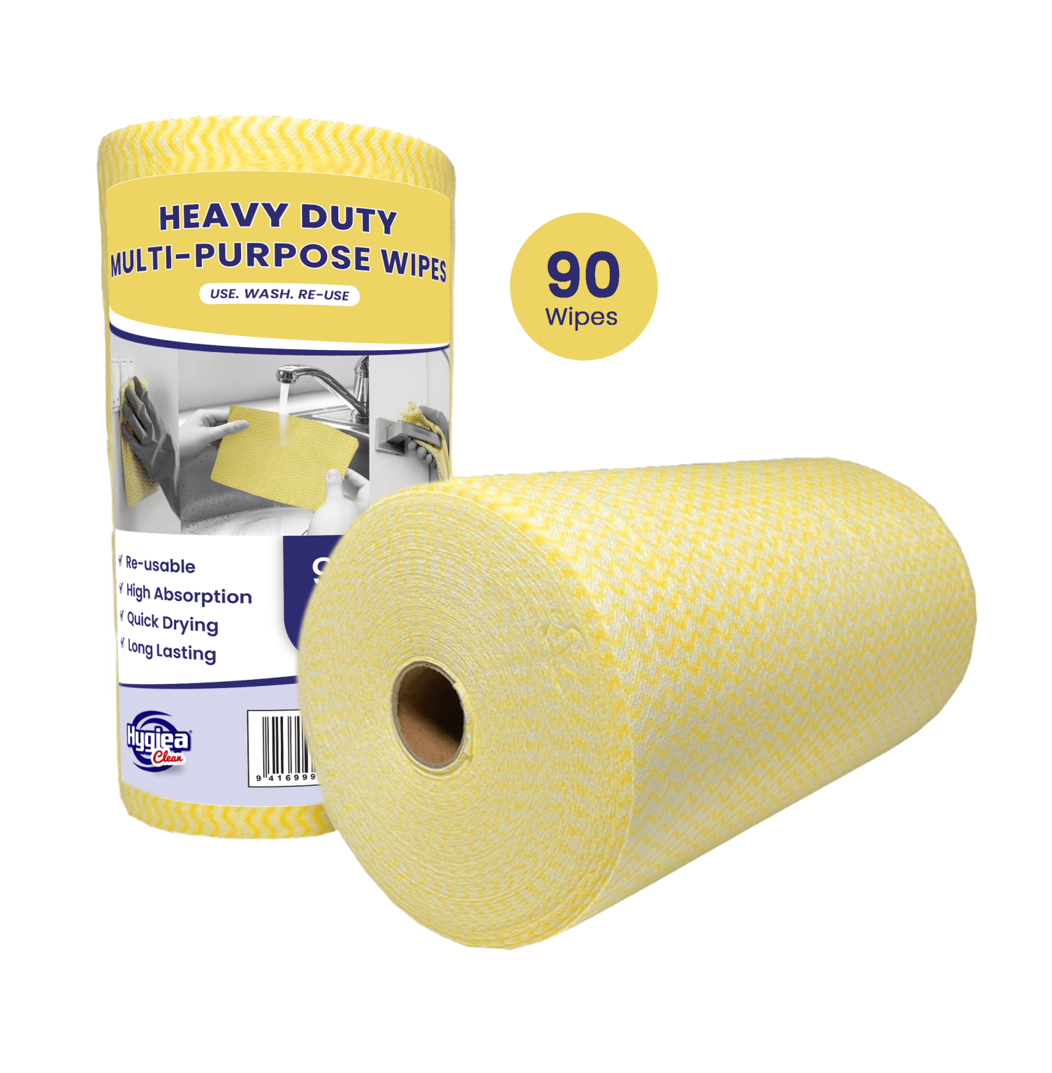 Heavy Duty Multi-Purpose Wipes (90 wipes/roll) - Advance Clean